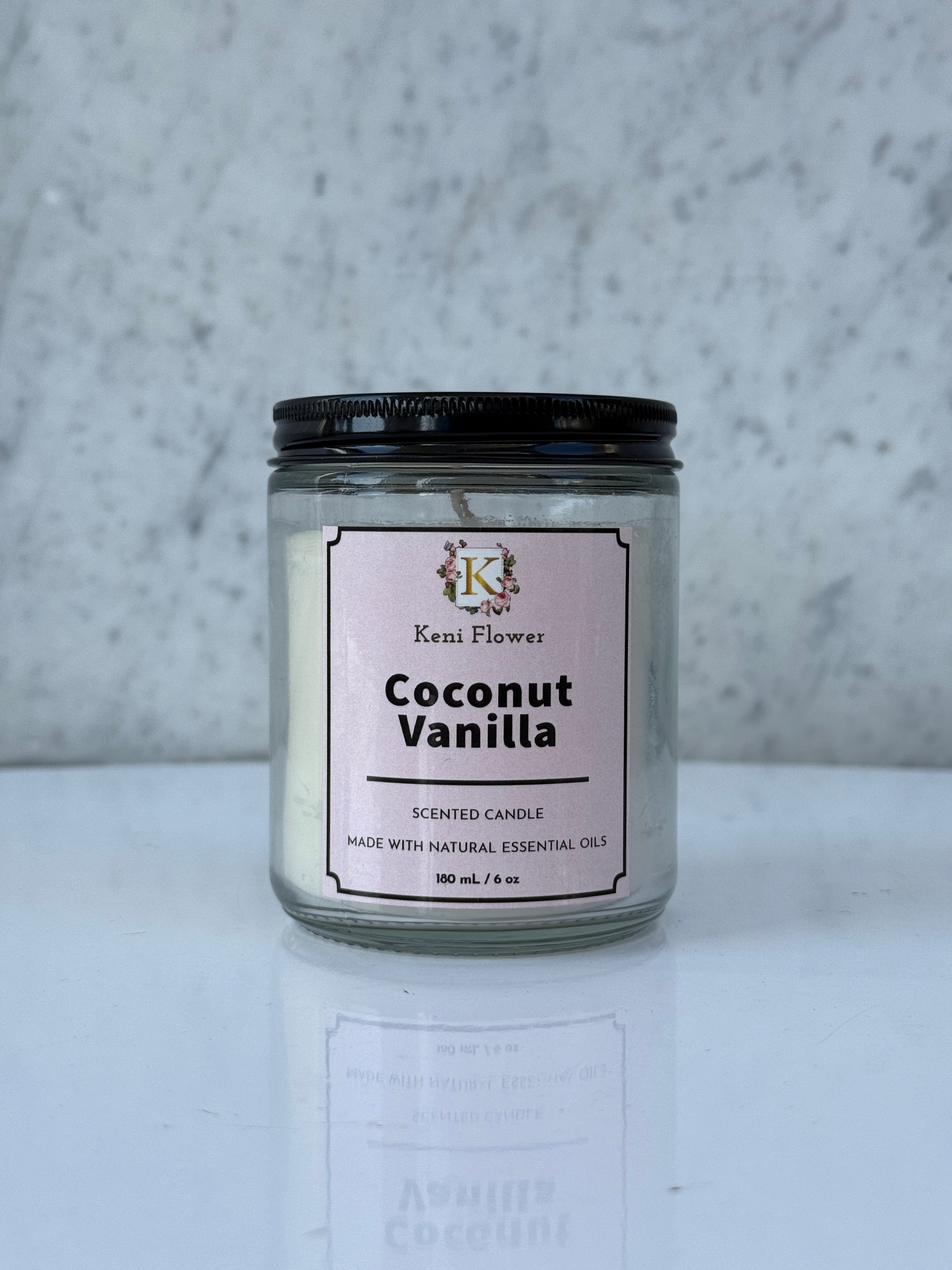 Coconut Vanilla Scented Candle – Keni Flower Shop